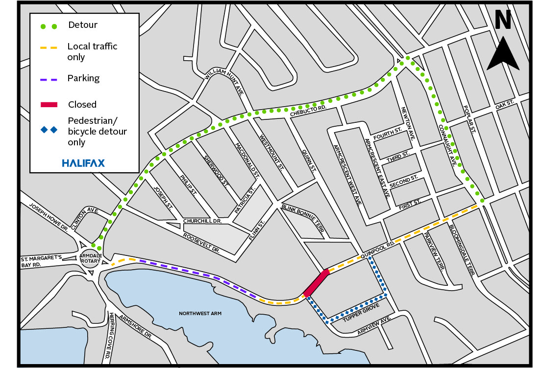 Free parking along closed section of Quinpool Road | haligonia.ca